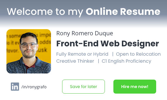 Rony Romero - Online Resume
